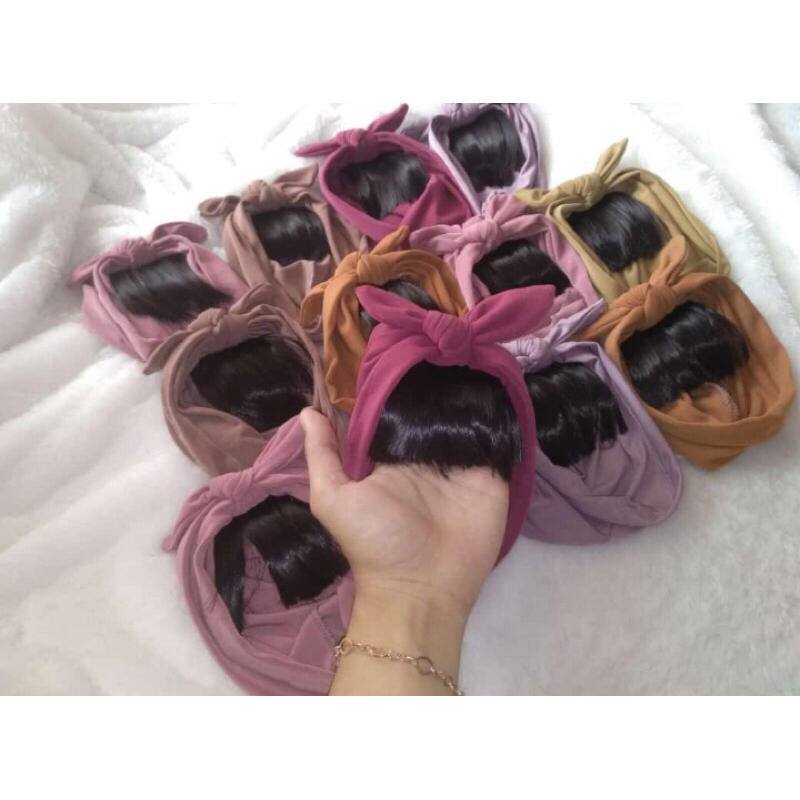 Bangs Turban/ blonde bangs Turban/kids headband/kids Turban/fake hair ...
