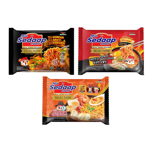 Mie Sedaap Selection Korean Spicy / Singapore Spicy Laksa | Shopee Malaysia