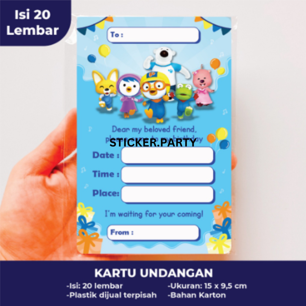 Pororo Decoration Package HAPPY BIRTHDAY BIRTHDAY BANNER Decoration ...