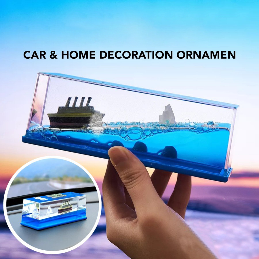 Cruise Ship Liquid Bottle Drift Hourglass Living Room decoration ...