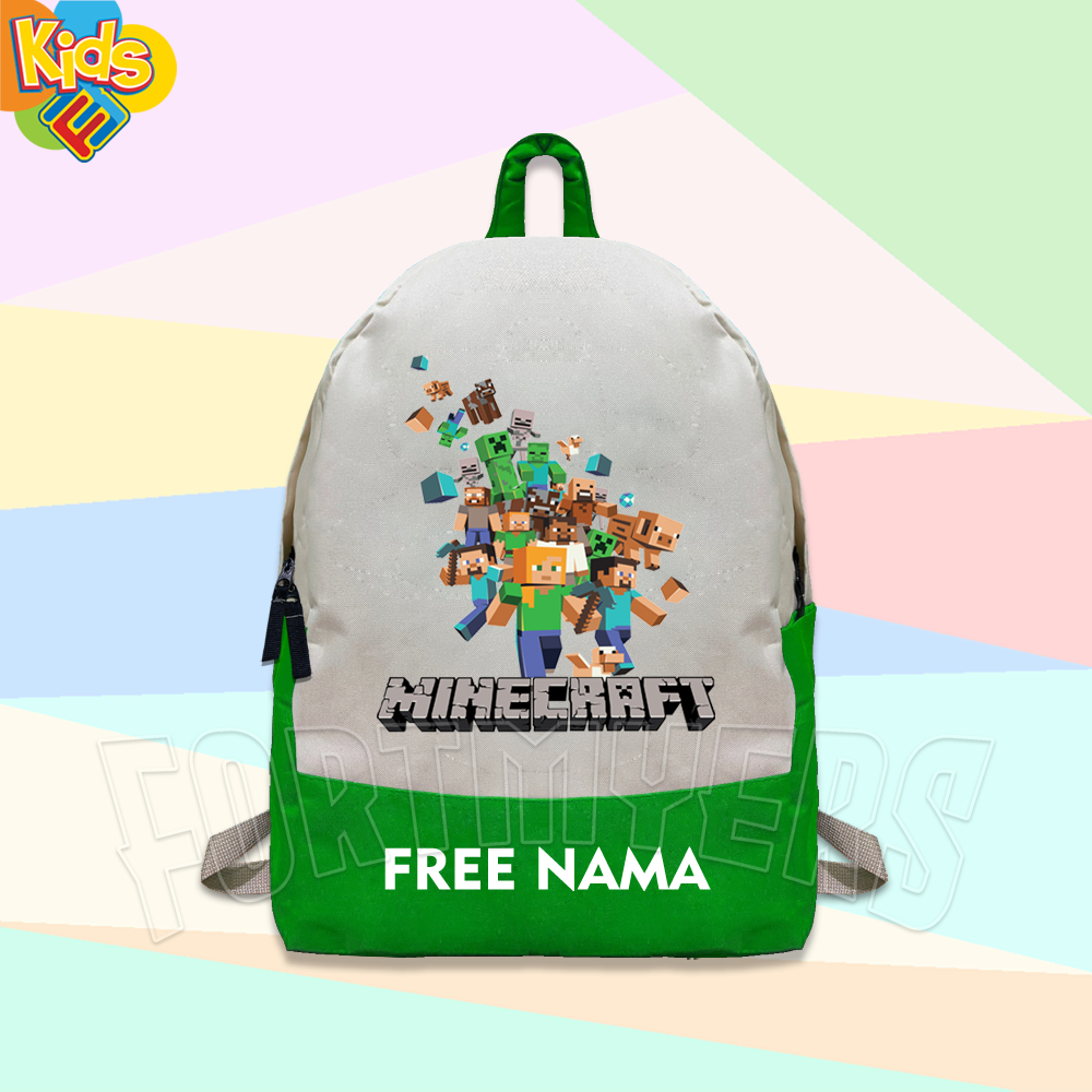 Minecraft Children's Backpack FREE Print Name | Shopee Malaysia