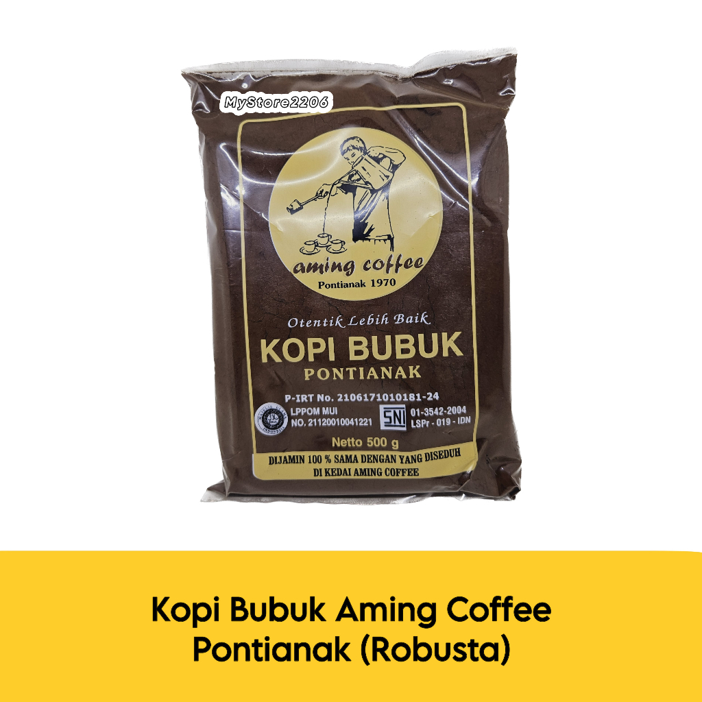 Aming Ground Robusta Coffee / Aming Coffee Pontianak 500gr (500 grams ...