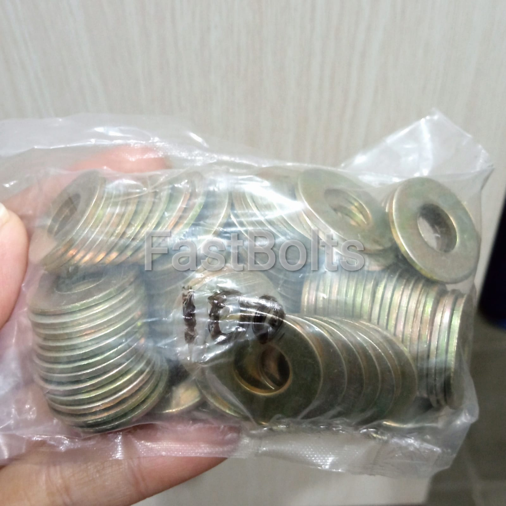 [100 Pcs] 14 Lock Bolt Rings / M10 Yellow Plate Rings | Shopee Malaysia