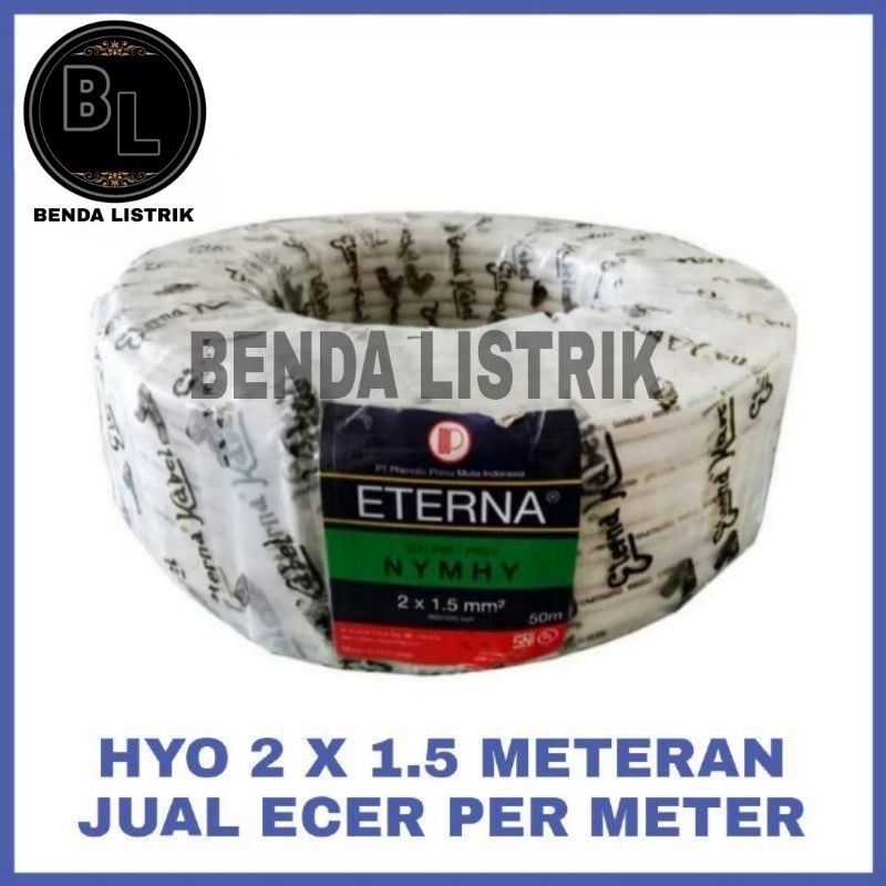 PUTIH Nymhyo Eterna Cable 2x1.5mm White - Eterna Fiber Electrical Cable ...