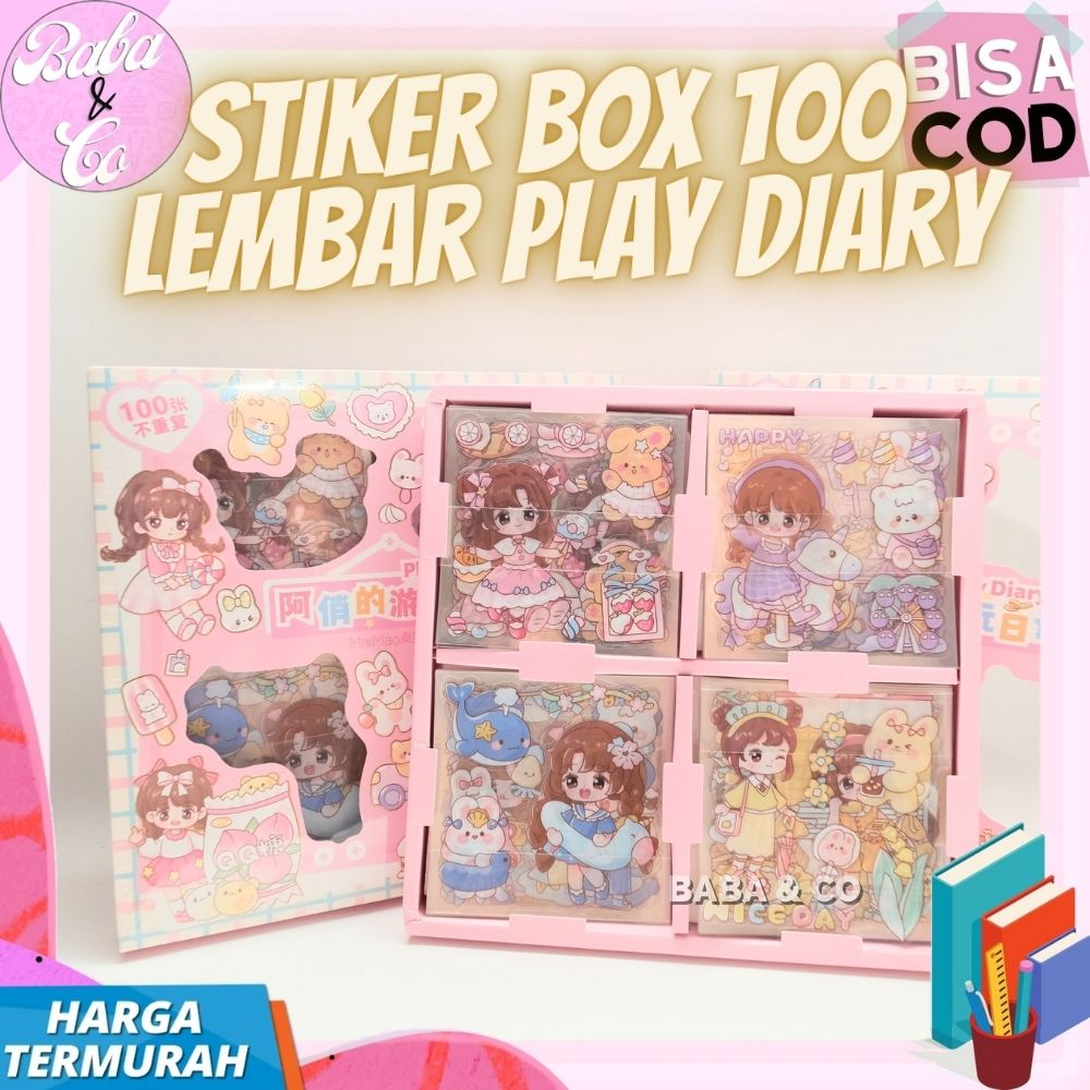 Sticker 100 SHEETS PLAY DIARY STICKER UNIQUE 100 MASU PLAY DIARY FUNNY PLAY DIARY STICKER ...