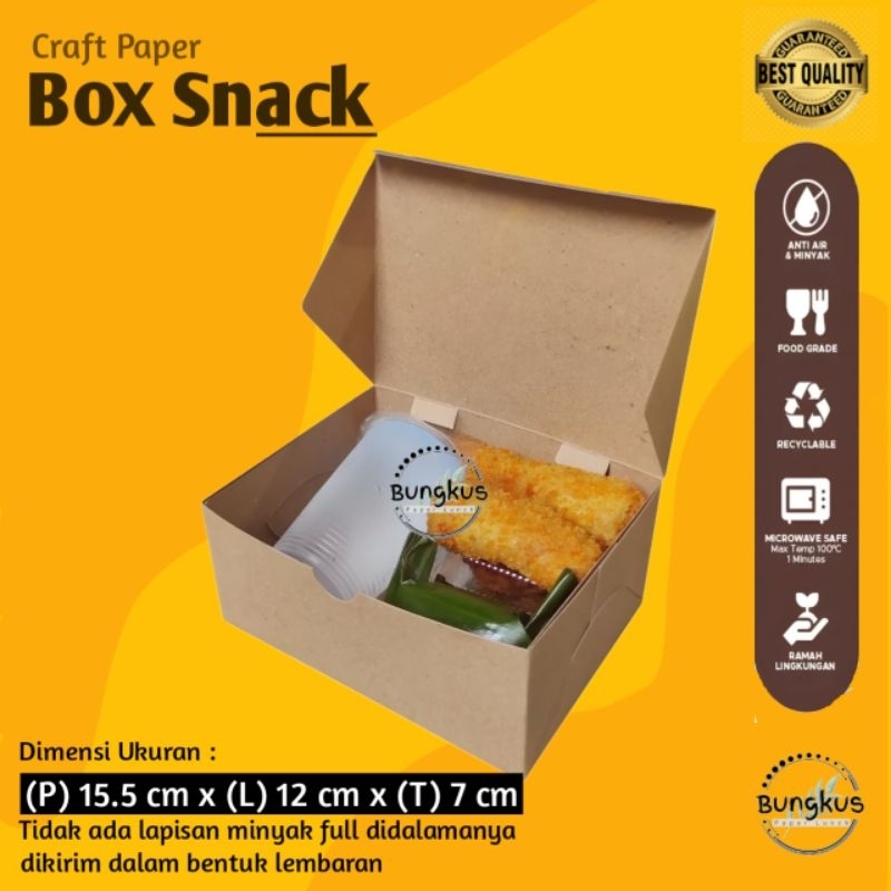 Laminated & non-laminated paper craft snack box Size WIDTH 15,5 CM X ...