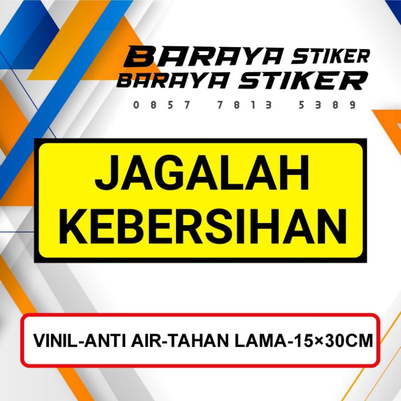 Sticker Keep Clean uk 10x30 cm Sticker sign himbau | Shopee Malaysia