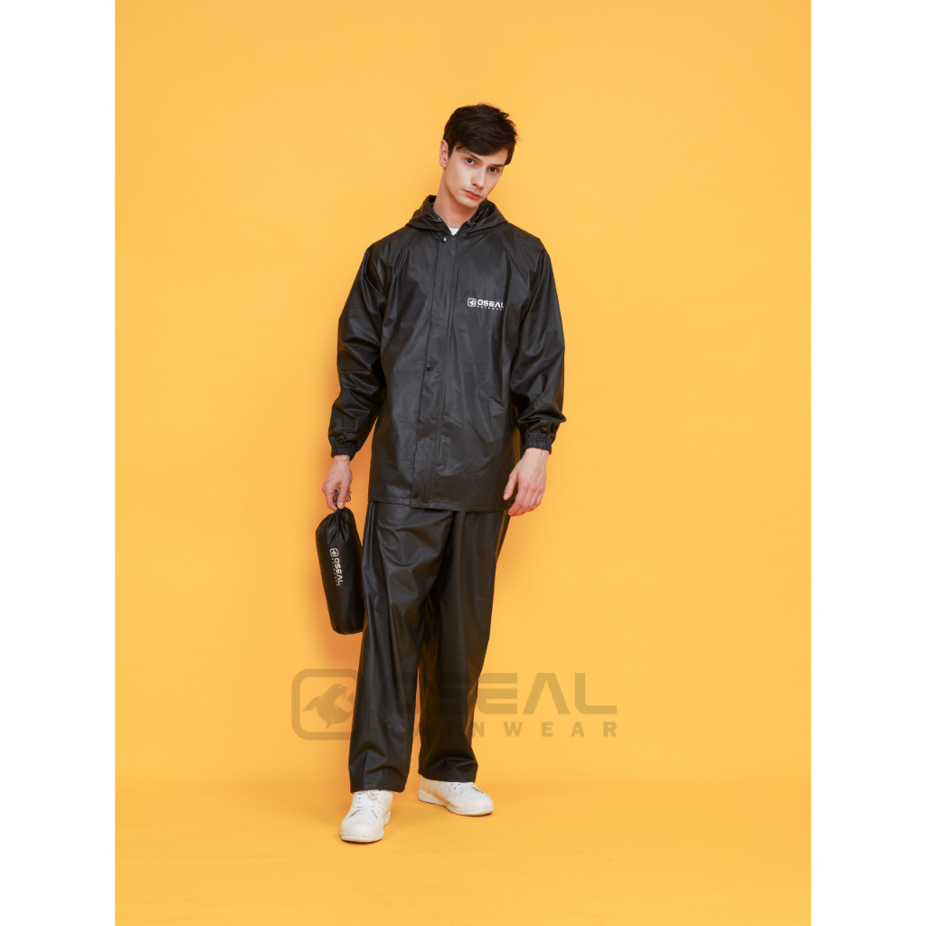HITAM Oseal Full Seal Raincoat Raincoat Coat for Adult Men and Women ...