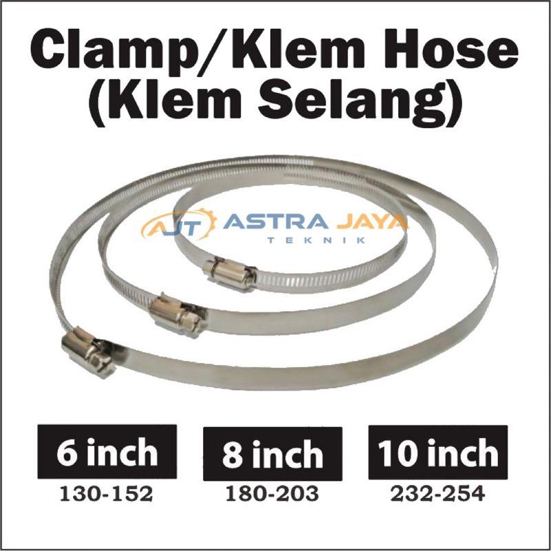 Quality Stainless Hose Clamp Hose Clamps 6", 6 1/2", 8", 10", 12", 16 ...