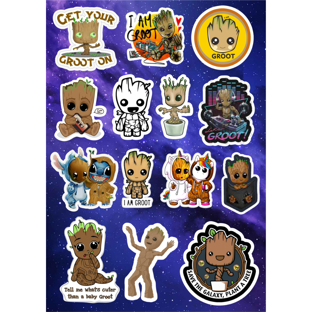 Sticker Picture I AM GROOT Glossy Laminate Vinyl Sticker KISS Cut/DIE ...