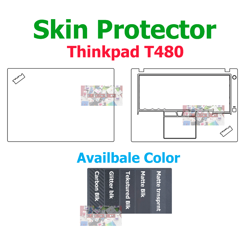 Thinkpad T480 Skin Guard Garskin Palmrest carbon black transparent ...