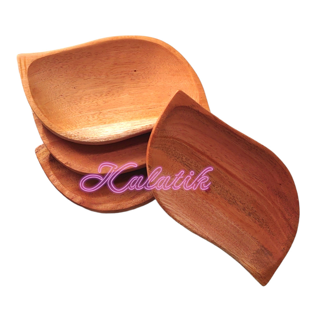 KAYU Kalatik Wooden Plate/Leaf Plate/Mahogany Serving Plate | Shopee ...