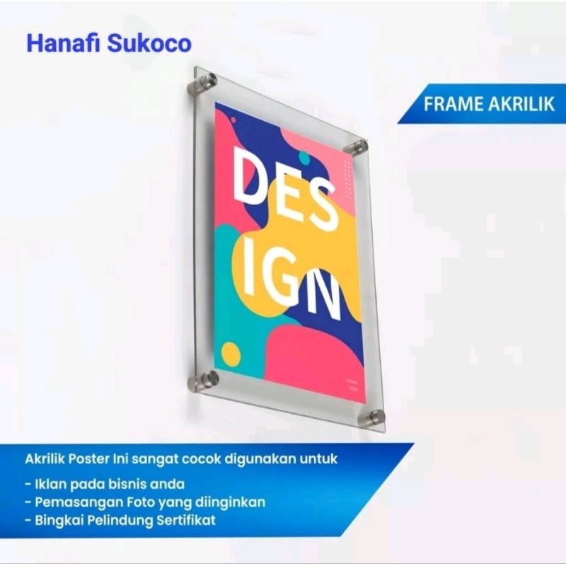 Acrylic poster frame/Brochure frame/Wall Nameplate/Wall Magazine frame ...