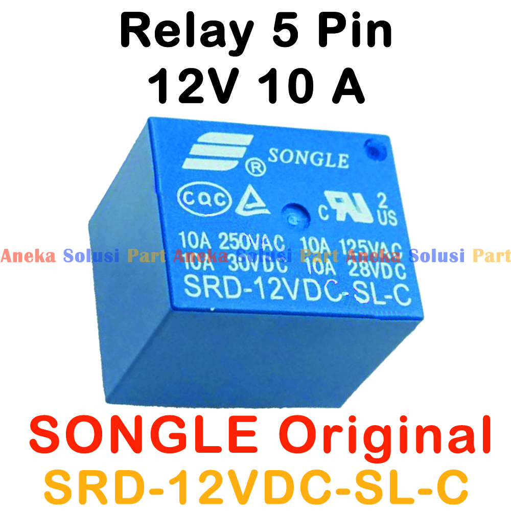Relay 12V 10A SONGLE SRD-12VDC-SL-C 5 PIN Feet 5P | Shopee Malaysia
