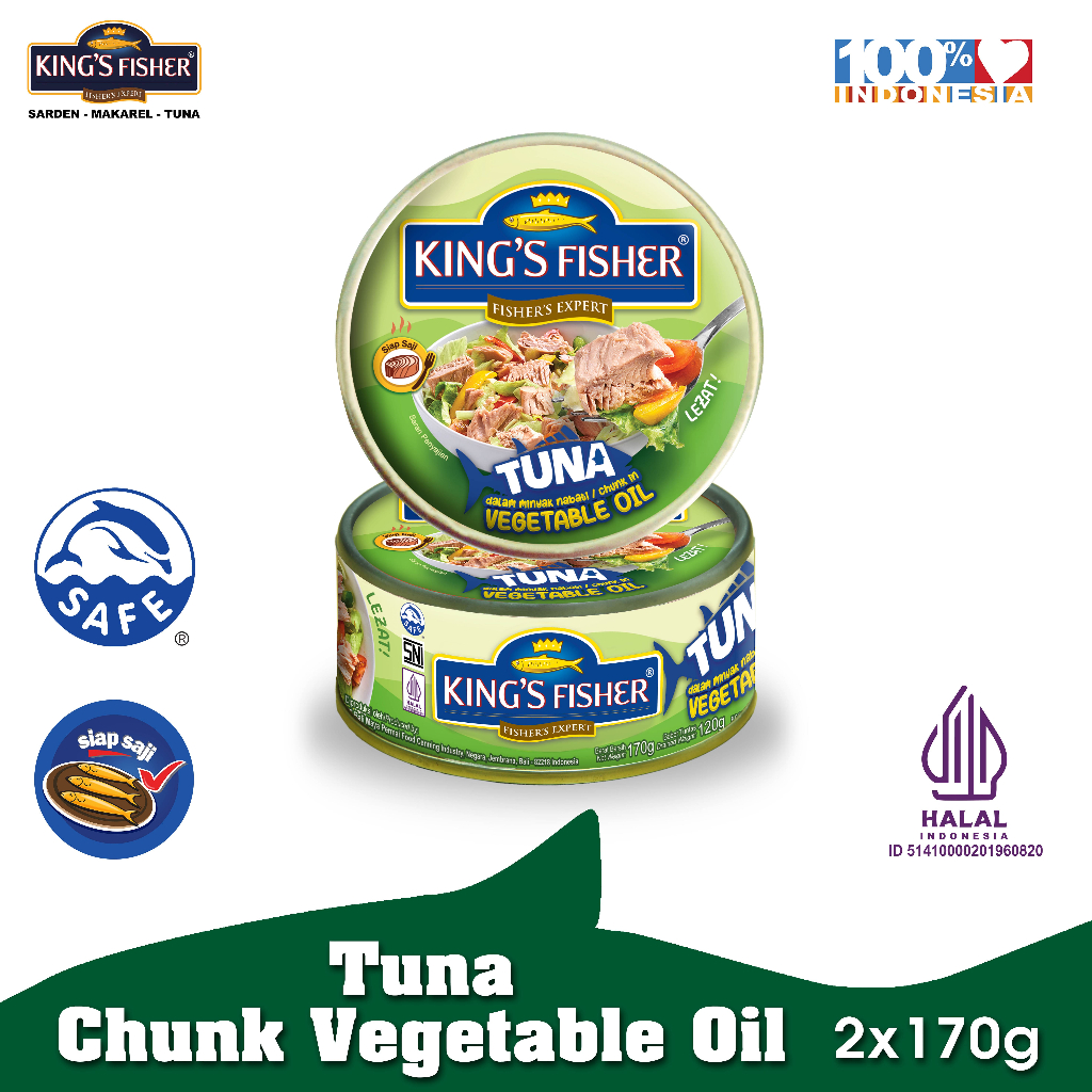 Fisher Package 2pcs Tuna in Vegetable Oil Tuna in Oil Meat Canned Food ...