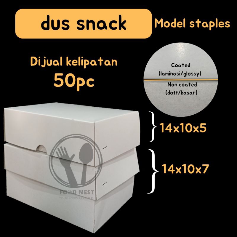 PUTIH [Folding 50pc] DUS SNACK POLOS AQT DUS SNACK AQUA DUS SNACK POLOS ...