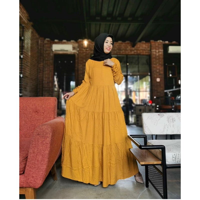 KATUN Latest Plain gamis //Stacking gamis //poly Cotton gamis | Shopee ...