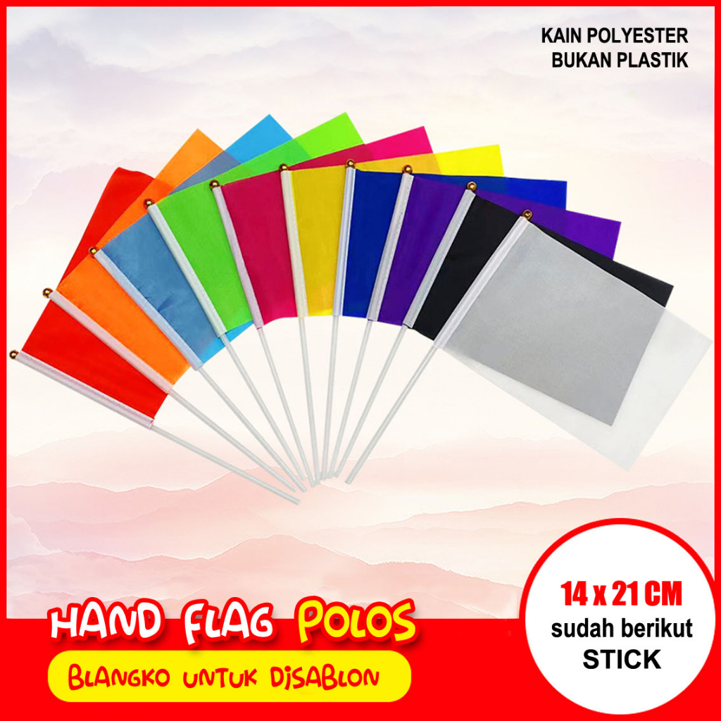 2pcs Plain Hand Flags / Blank Hand Flags | Shopee Malaysia