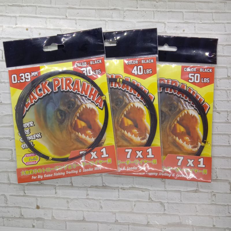 Seling Stella Black Piranha 7x1 Leader Wire (Black) | Shopee Malaysia
