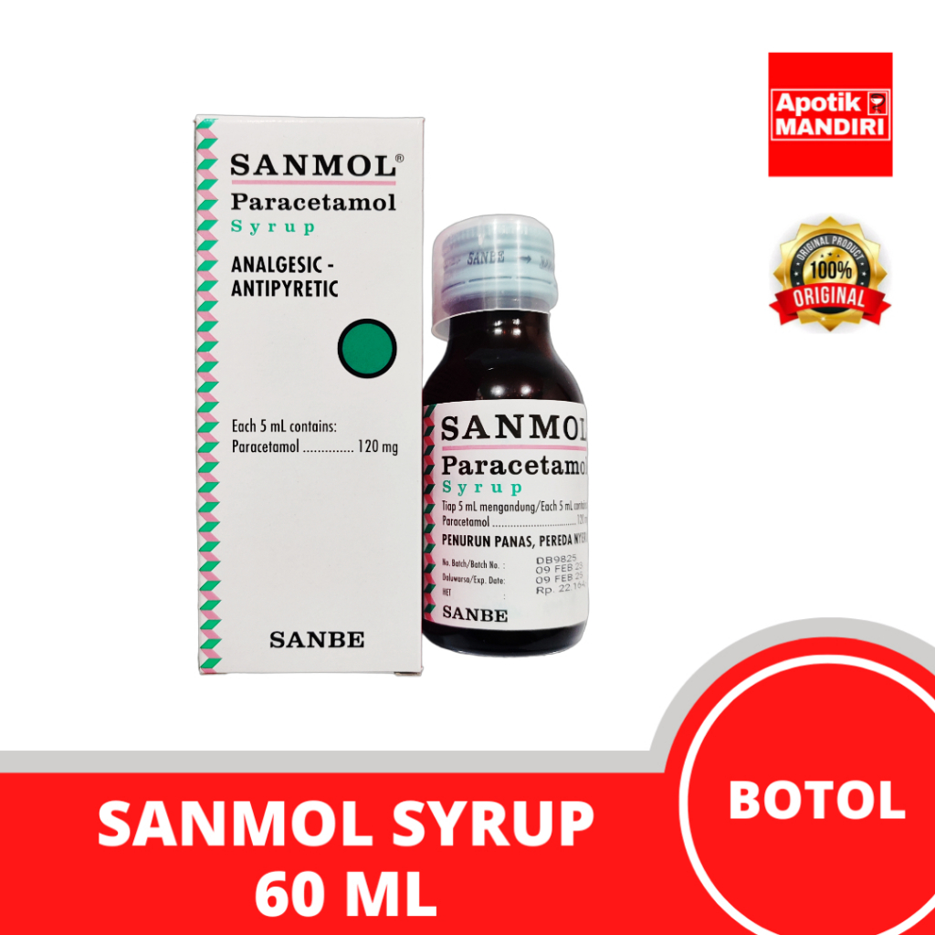 Sanmol SYRUP 60 ML - Medicine for Fever/Pain/Headache | Shopee Malaysia