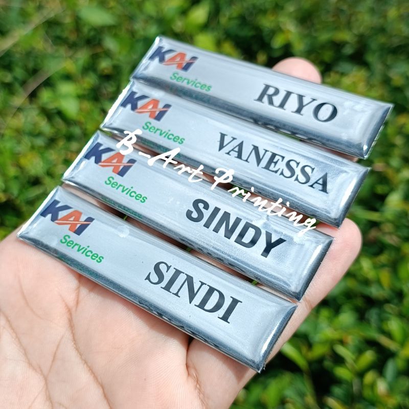 NAME TAG SILVER NAME TAG KAI SERVICE NAME TAG KAI TOURISM PAPA ...