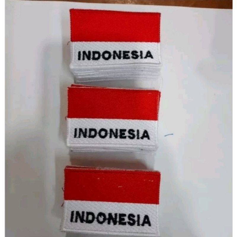 MERAH BADGE INDONESIAN RED AND WHITE FLAG LOGO COMPUTER EMBROIDERY ...
