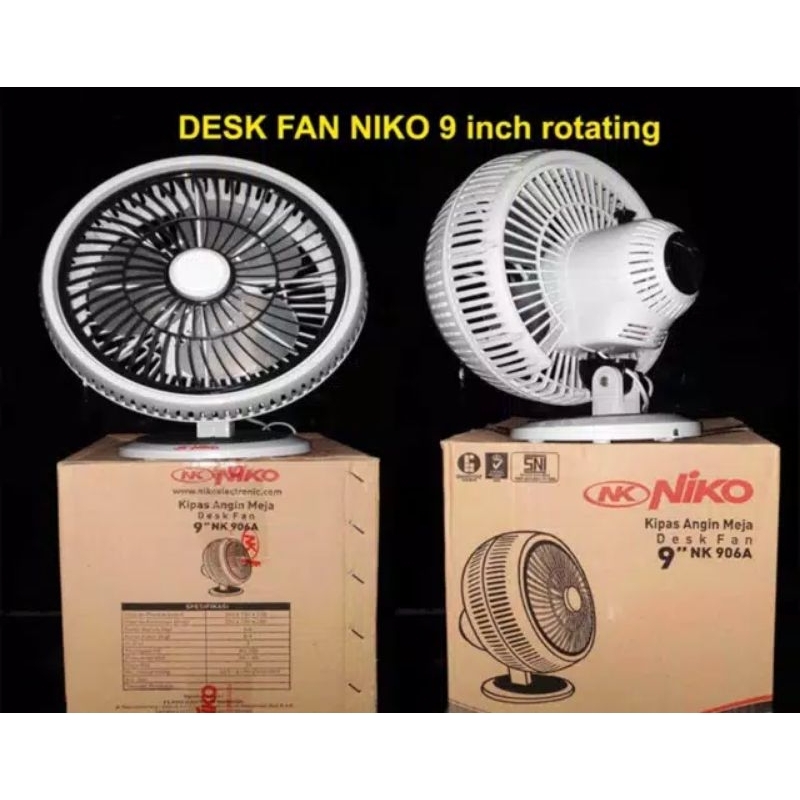 NIKO FAN SITTING TABLE Niko 12 9 INCH WALL DESK FAN NKD9 NK D9 906 906A ...