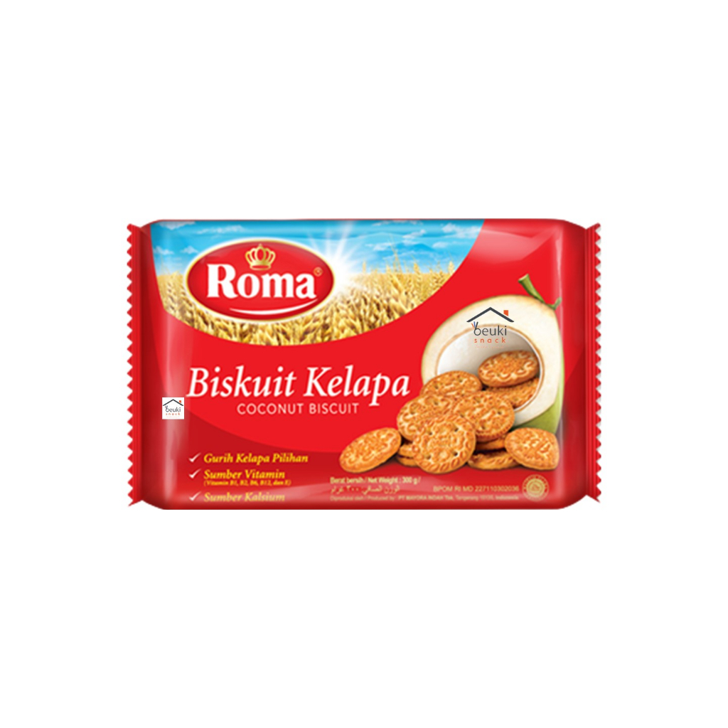 Roma Coconut Biscuits, Mayora's Typical Crispy Coconut Cake | Shopee ...
