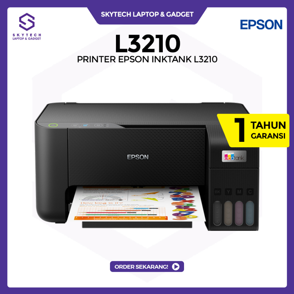 Ecotank PRINTER EPSON L3210 INKTANK ALL IN ONE A4 PRINTER SCANNER COPY ...