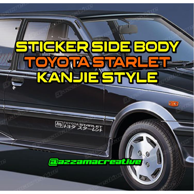Sticker TOYOTA STARLET Kanjie Japan Style For Side door | Shopee Malaysia