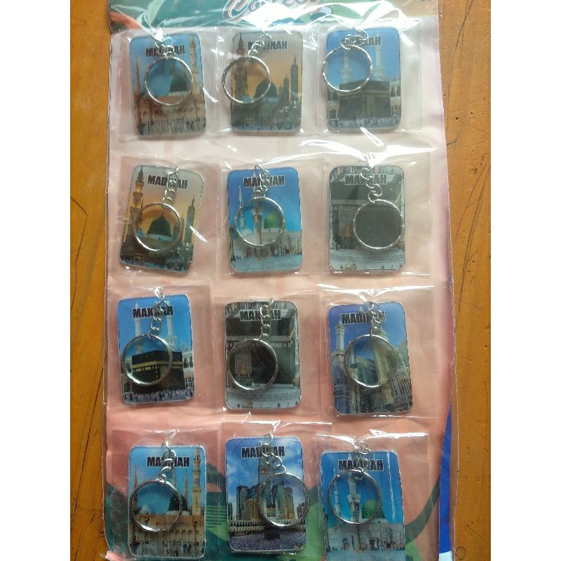 GANTUNGAN 12pcs Hajj Souvenir acrylic key chains, Kaaba makkah madinah ...