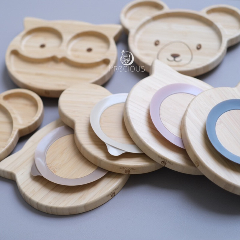 KAYU Precious Premium Bamboo Plate with Sunction | Children's Bamboo ...