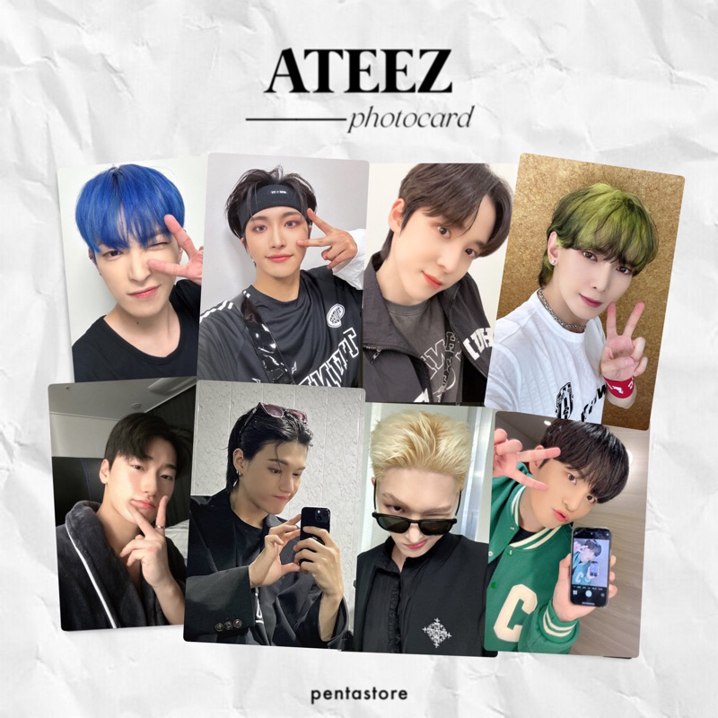 Ateez Selca Photocard Hongjoong Seonghwa Yunho Yeosang San Mingi ...