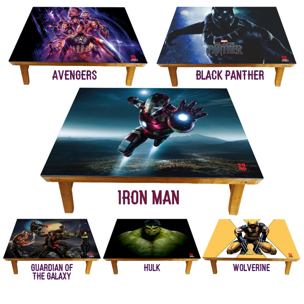 Children's Folding Study Table SUPER HERO Character IRON MAN AVENGERS ...