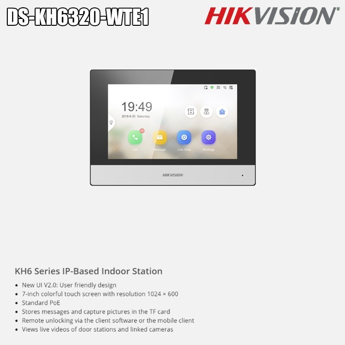 Ip Video Intercom Kit/Based Indoor Station Hikvision DS-KH6320-WTE1 | Shopee Malaysia