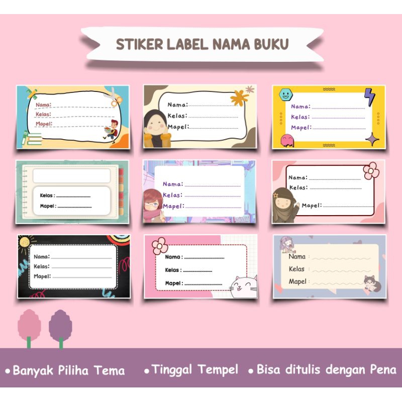 Aesthetic Book Name Label Sticker | Shopee Malaysia
