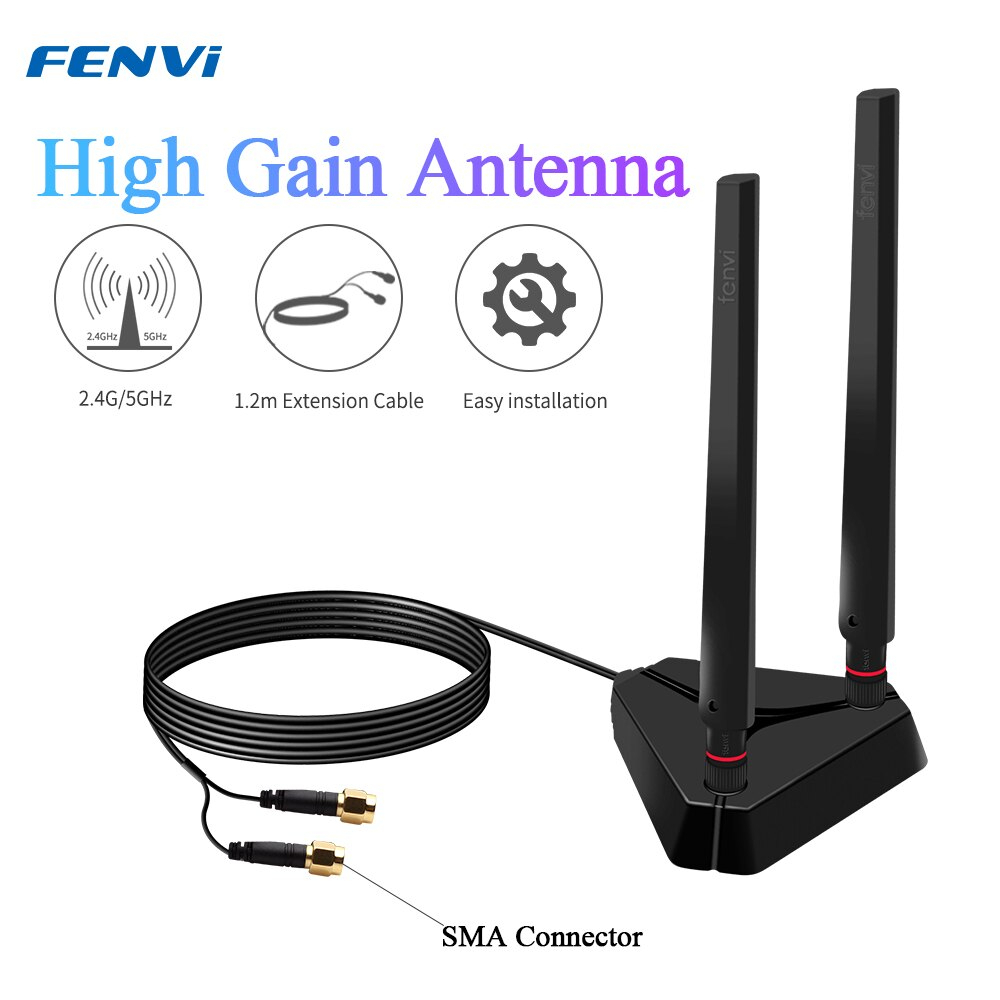Intel AX210 AX200 High Gain Antennas Dual Band 2.4G/5Ghz Extended Base ...