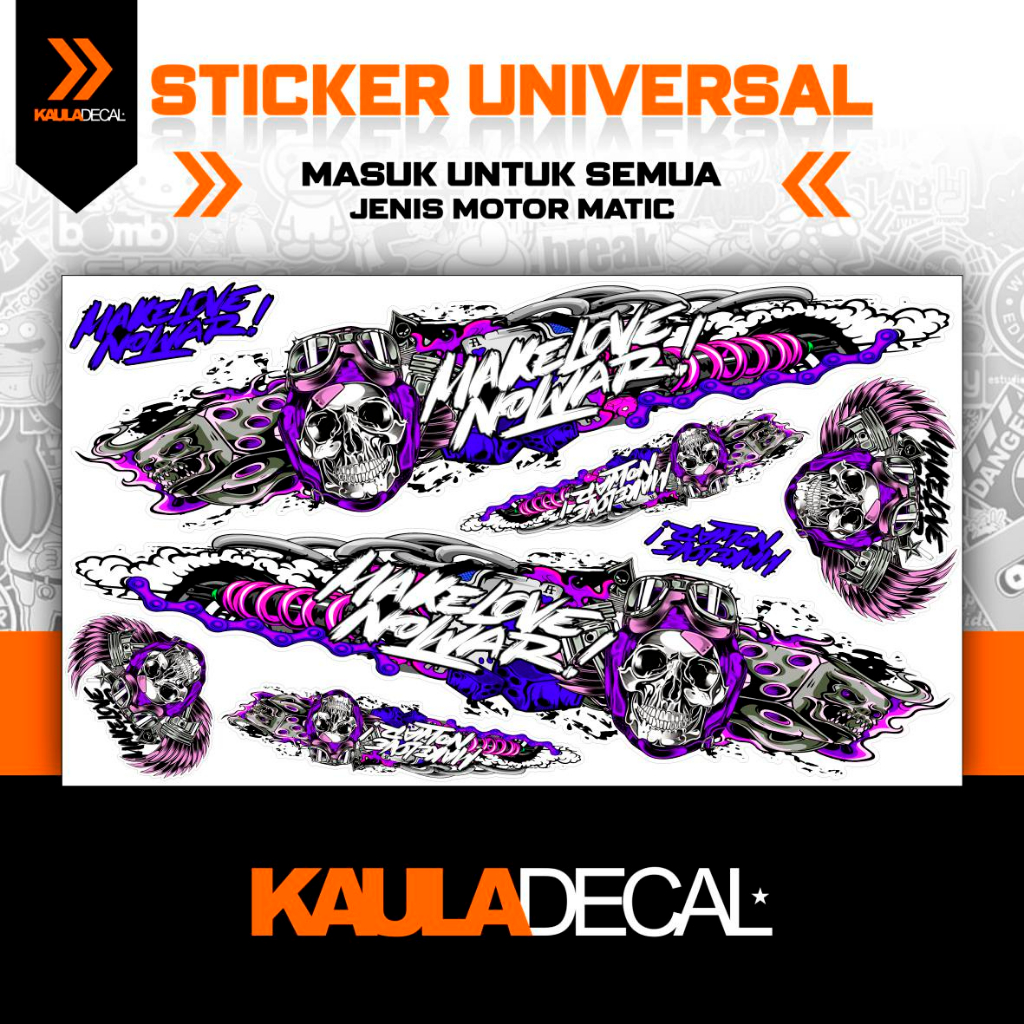 Motorcycle STRIPING STICKER ALL MATIC MOTIF 362 / UNIVERSAL MATIC ...