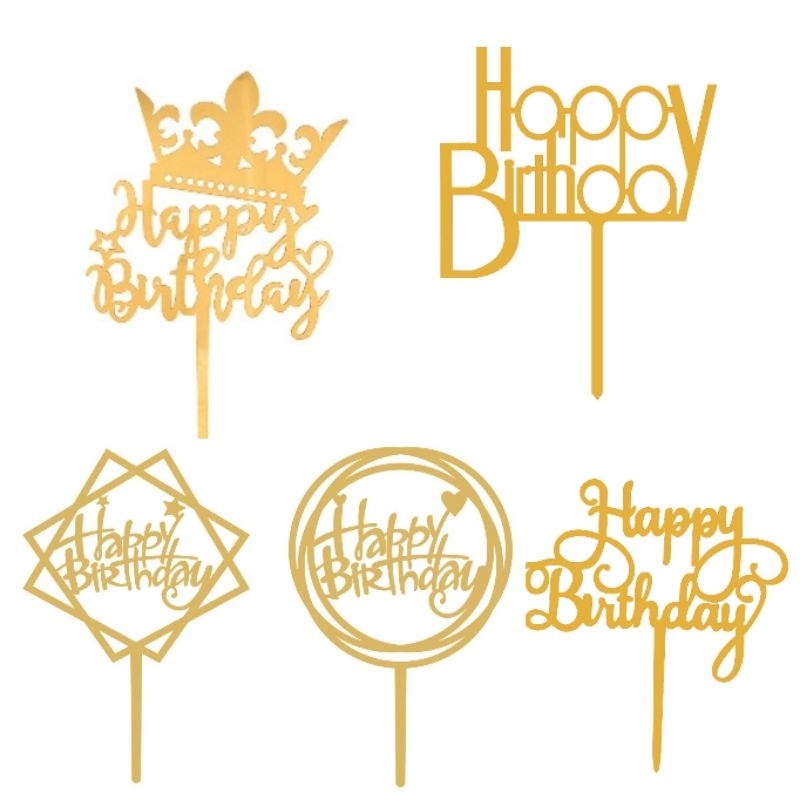Topper HAPPY BIRTHDAY ACRYLIC ACRYLIC HBD HAPPY BIRTHDAY TOPPER HBD ...