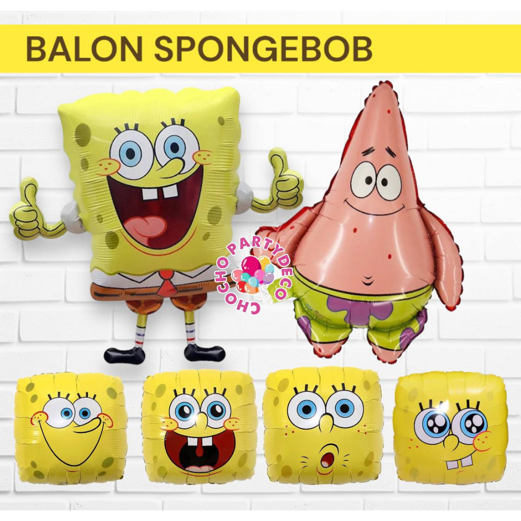 Spongebob SQUAREPANTS Foil Balloons/Spongebob Patrick Balloon Birthday ...