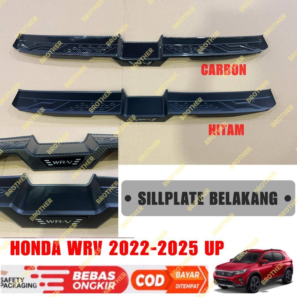 Honda WRV WR-V Rear Sillplate 2022 2023 2024 2025 Sporty Black Carbon ...