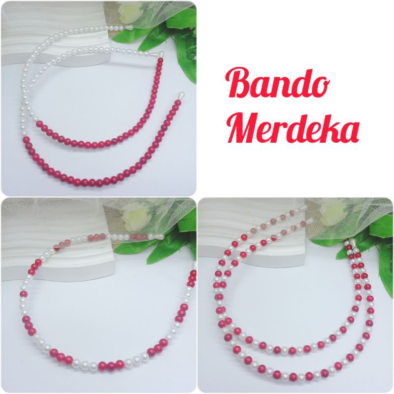 MERAH PUTIH Yasafa Merdeka Red And White Pearl Headband | Shopee Malaysia