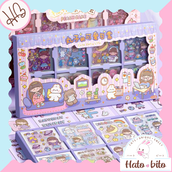 1 set Contains 200pcs sticker box cute cute Character nini momo kawai ...