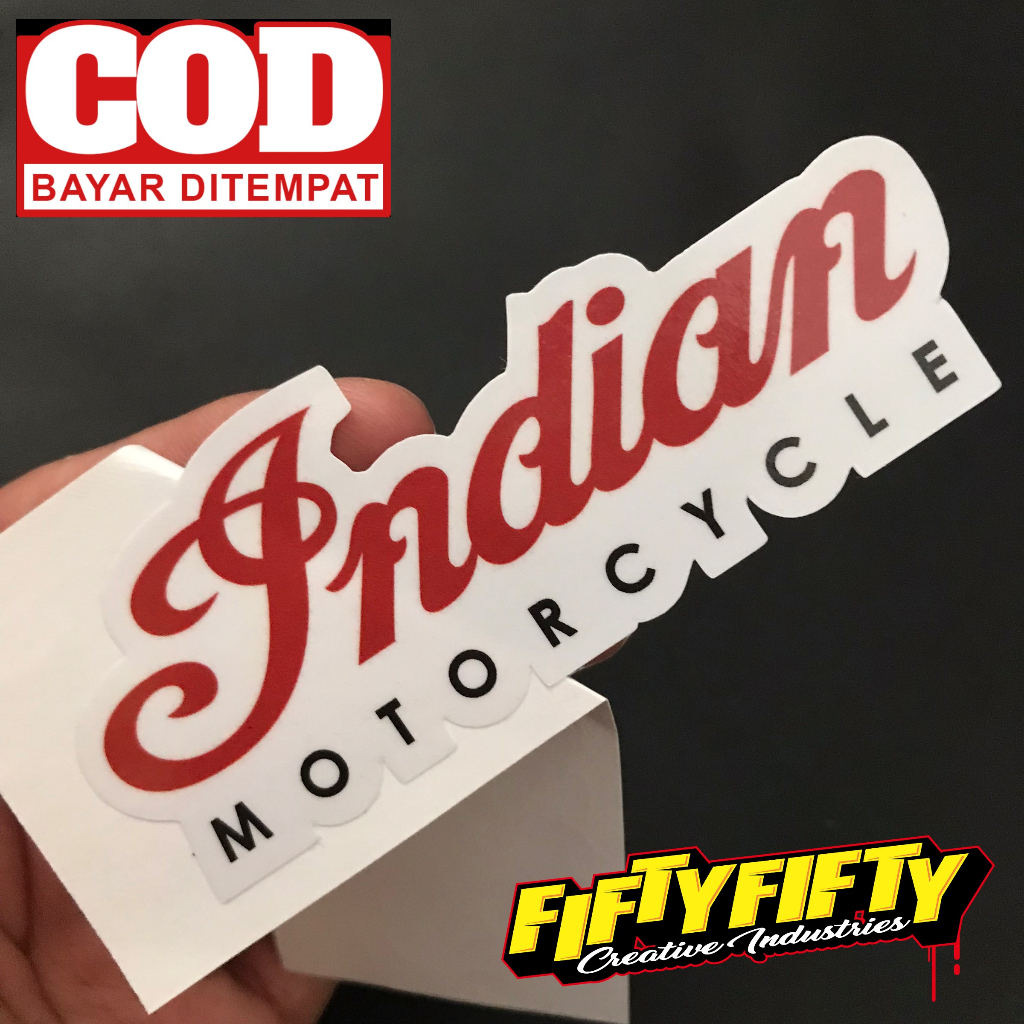INDIAN MOTORCYCLE Print Cut Stickers Glossy Laminated Printing Stickers ...