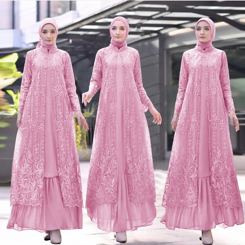 Maxi SATINA (M L XL) GAMIS Tille GAMIS MUSLIM DRESS Women DRESS MUSLIM ...