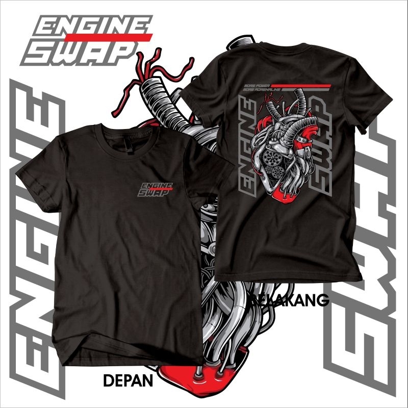 Engine Swap Car T-Shirts Automotive racing Car T-Shirts | Shopee Malaysia