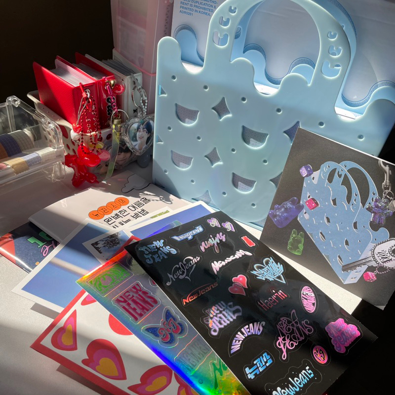 Official Bunny Beach Bag Haerin New Jeans Only | Newjeans Album Get Up | Blue Bag Haerin ...