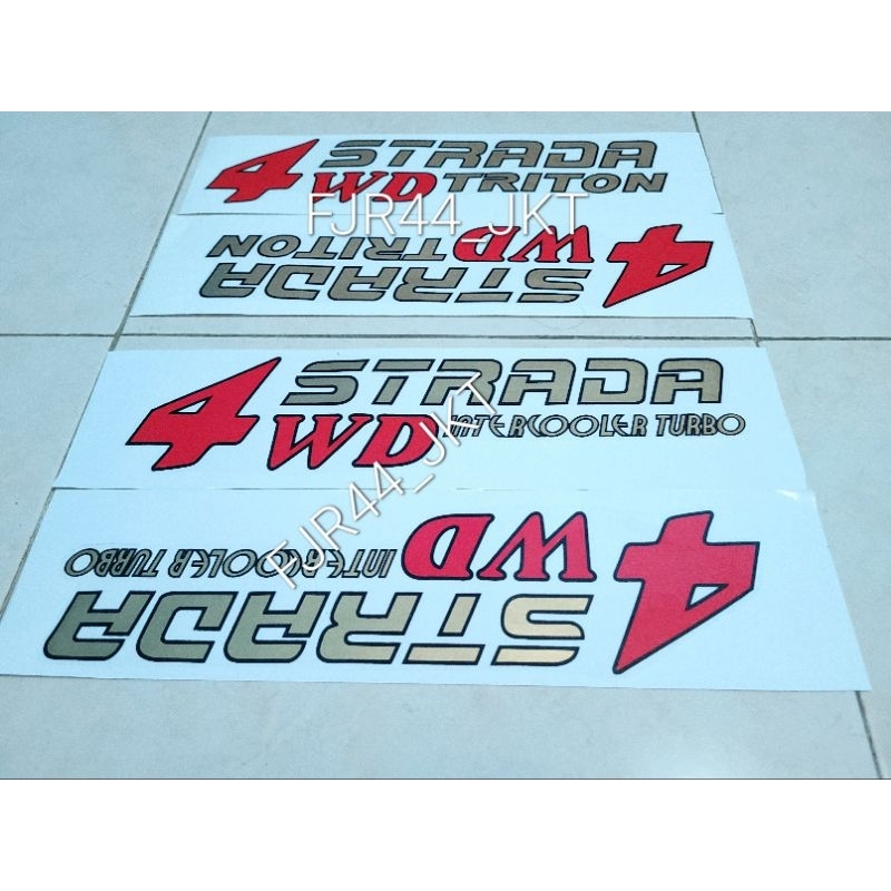 Sticker mitsubishi Strada 4WD Triton Intercooler Turbo/ Sticker 4WD ...