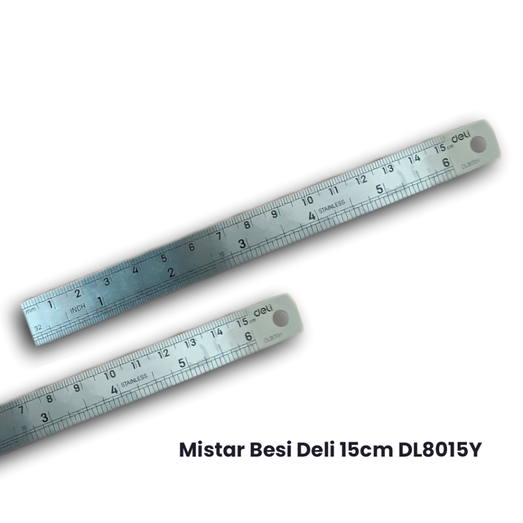 Stainless Steel Ruler Ruler 15cm Thick DELI 8015Y | Shopee Malaysia
