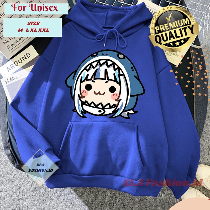 Hololive Hoodie English VTuber Gawr Gura Casual Japanese Hodie Men Long ...